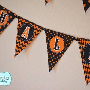 Happy Halloween Banner DIY Black and Orange Printable Banner - INSTANT ...