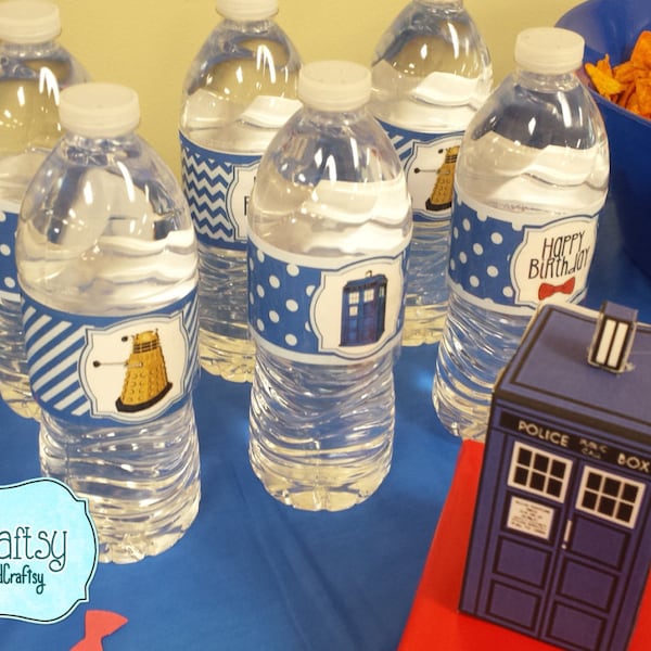 Doctor Who Stickers Water Bottle - Etsy
