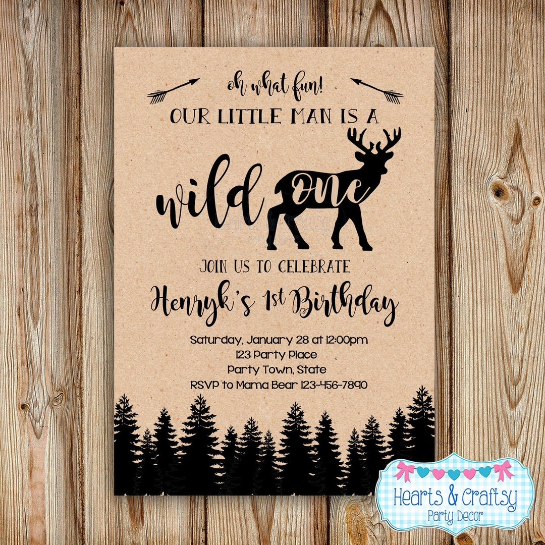 Wild One Party Invitation / Wild One Birthday Invitation / Wild One ...