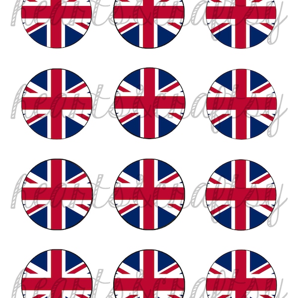 British Flag Cake Topper - Etsy