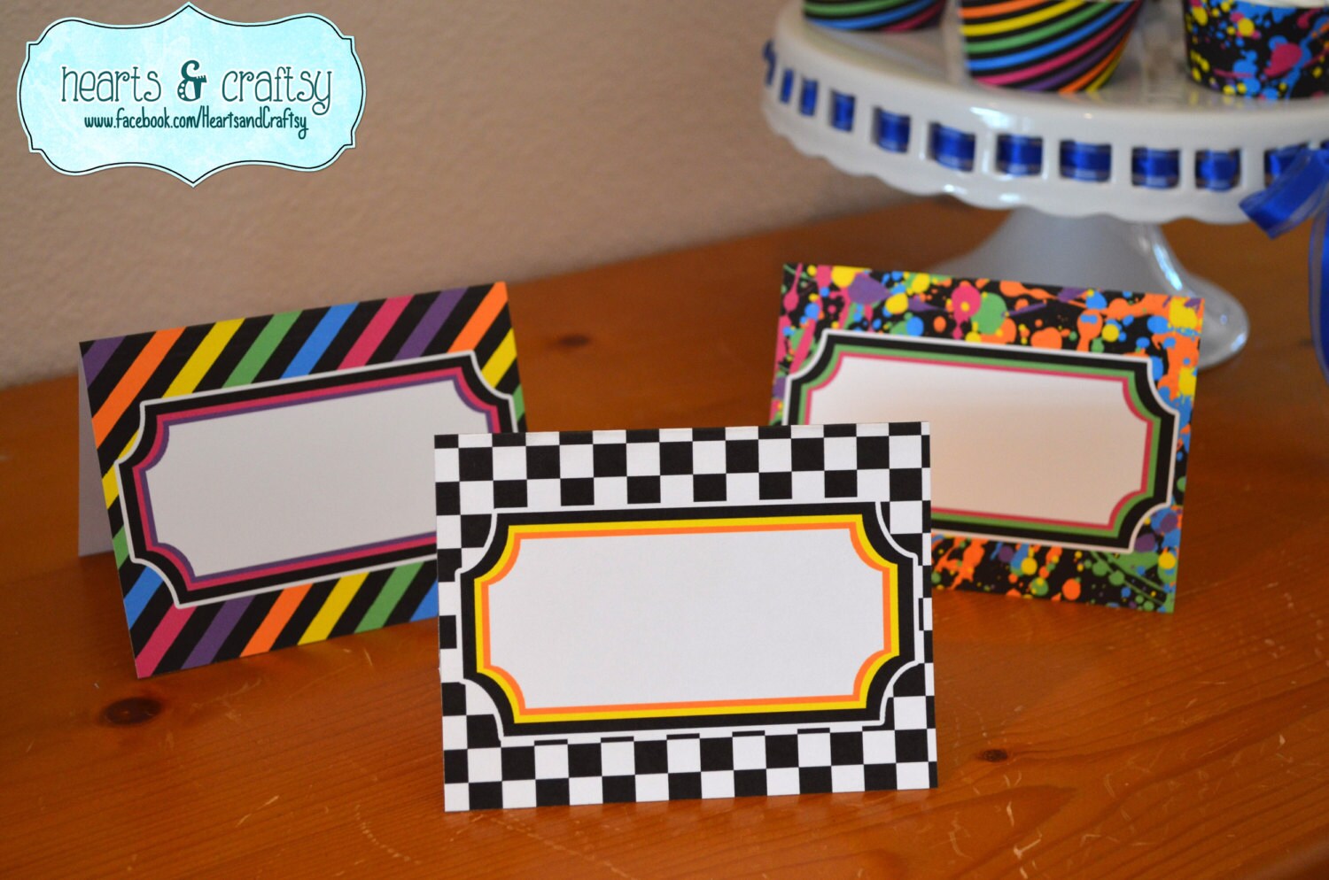 Neon 80s Party Table Tents DIY / Food Labels - 80s Birthday / Neon ...