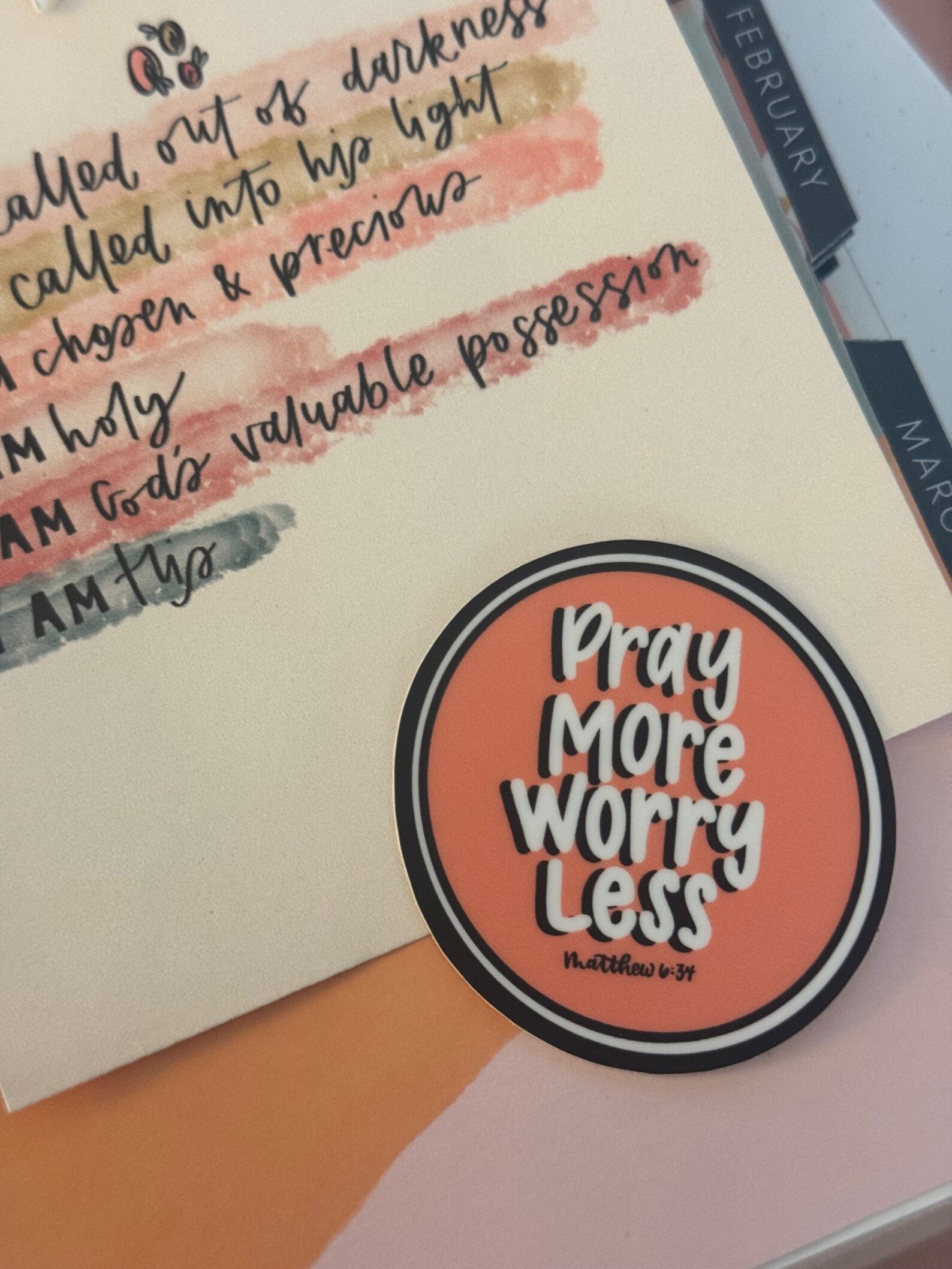 Pray More Sticker | Sticker | Phone Sticker | Mirror Sticker | Notebook ...