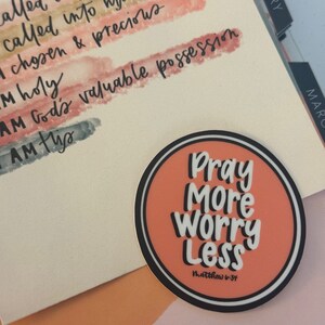 Pray More Sticker | Sticker | Phone Sticker | Mirror Sticker | Notebook ...