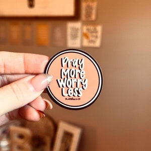 Pray More Sticker | Sticker | Phone Sticker | Mirror Sticker | Notebook ...