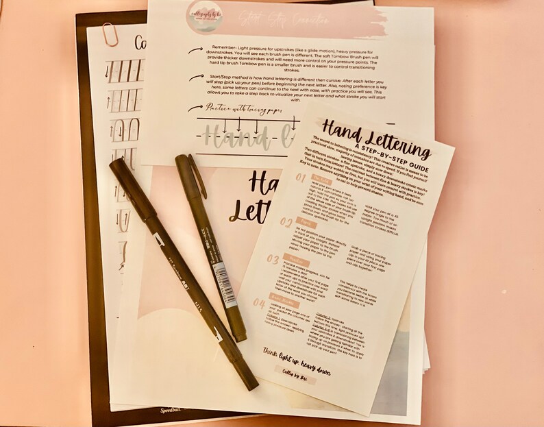 Beginners Hand Lettering Kit | Learn Hand Lettering | Brush Lettering ...
