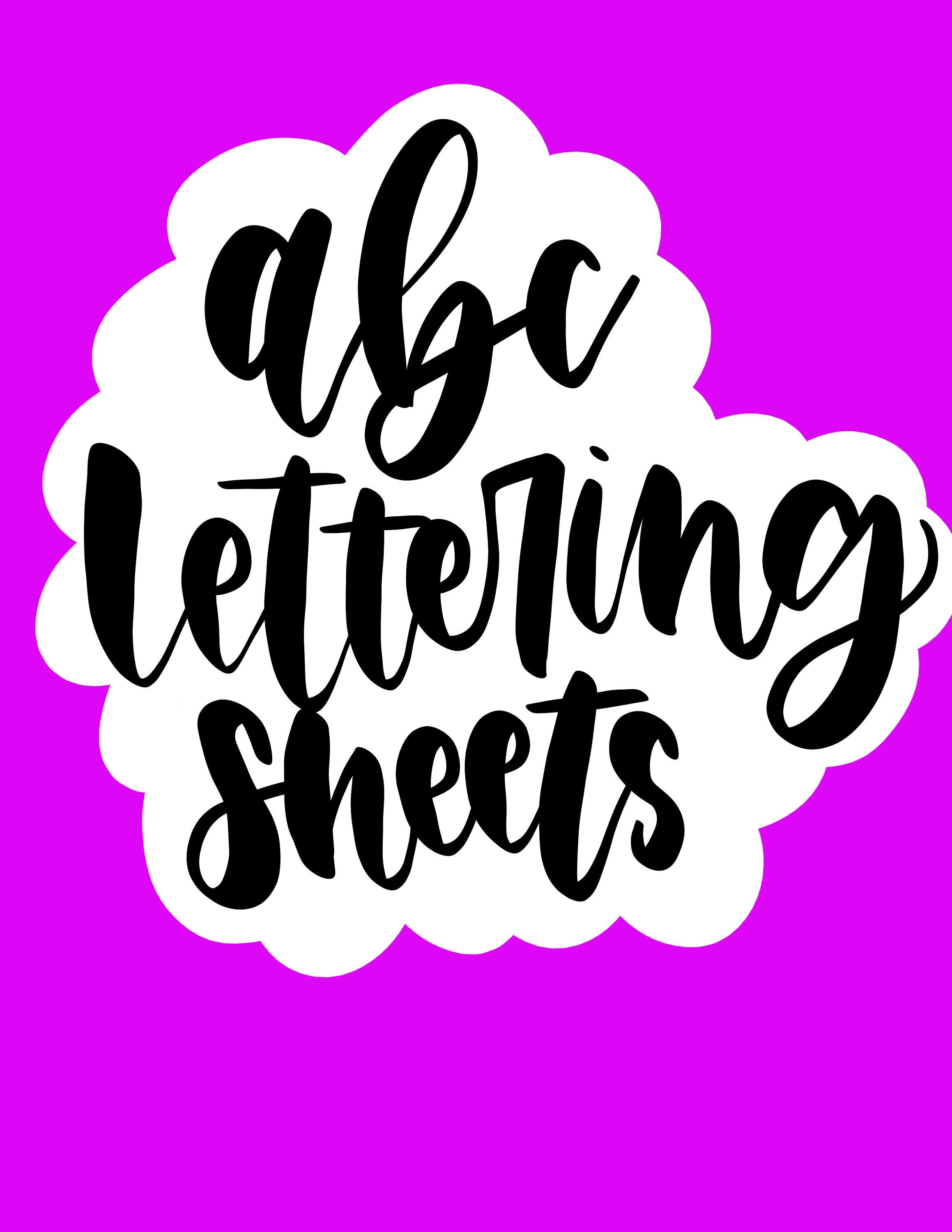 Alphabet Hand Lettering | ABC Lettering Practice Sheets | Hand ...
