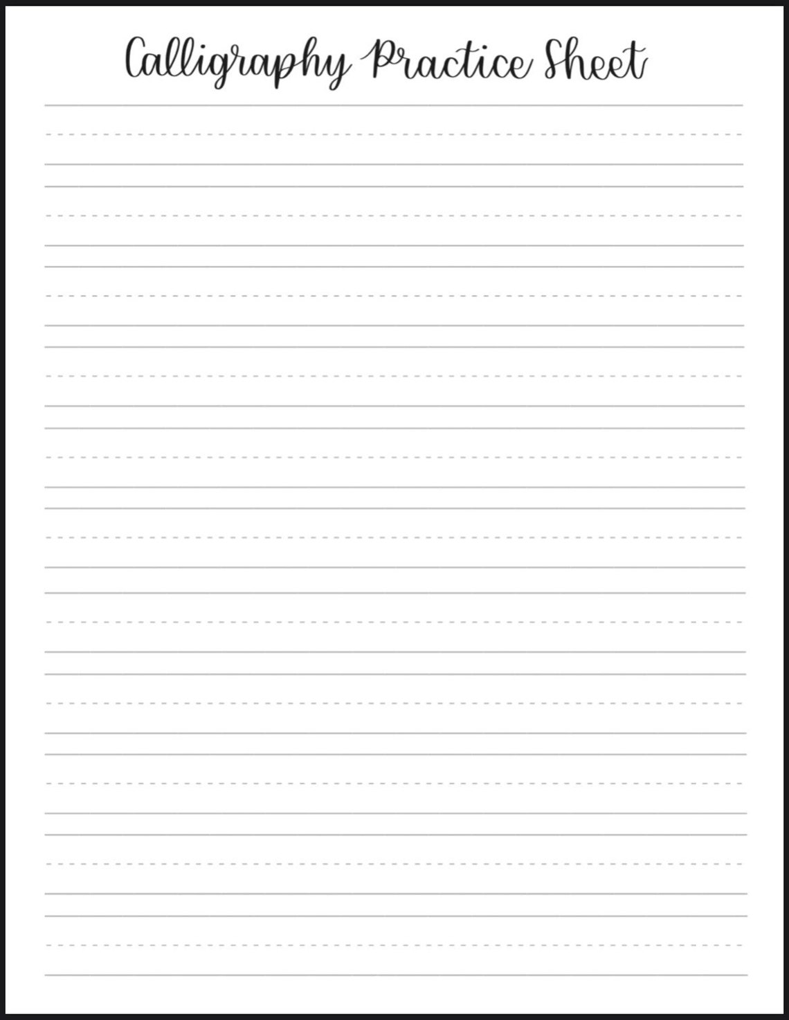 Calligraphy Practice Sheets, Hand Lettering Practice, Writing Practice ...