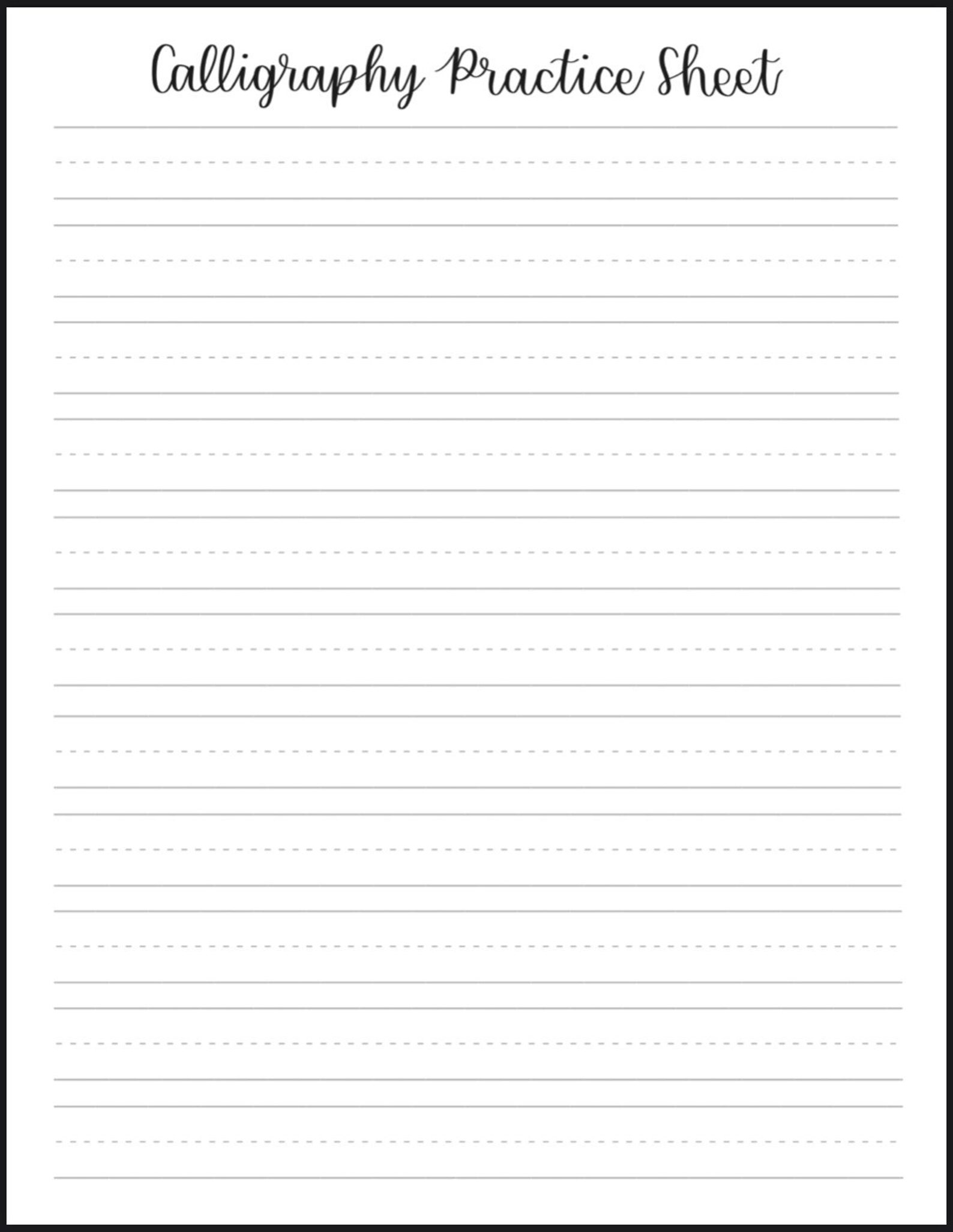 Calligraphy Practice Sheets, Hand Lettering Practice, Writing Practice ...