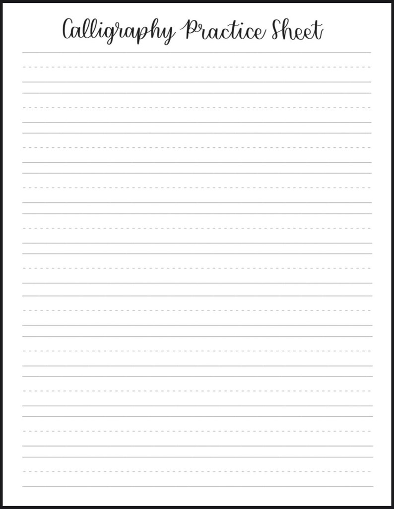 Calligraphy Practice Sheets, Hand Lettering Practice, Writing Practice ...