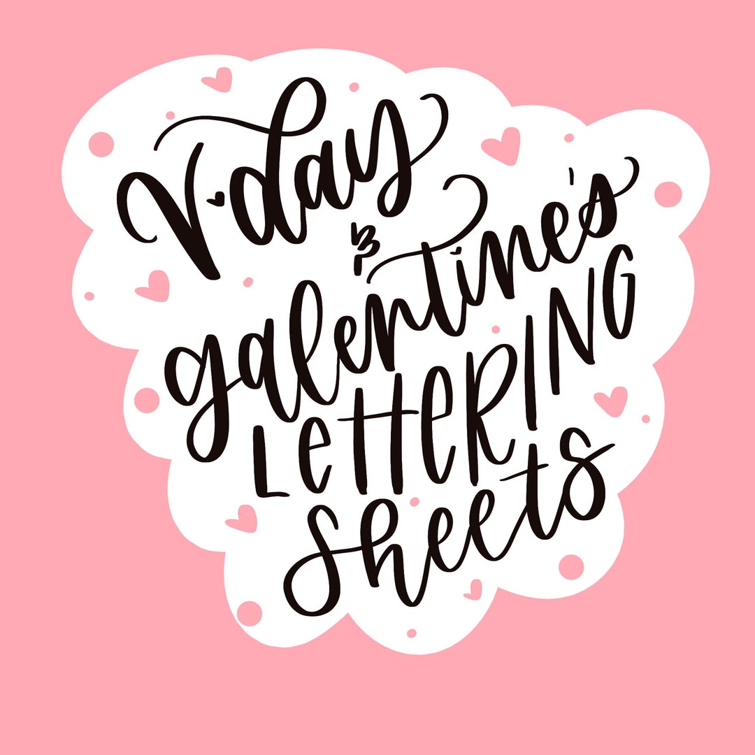 Valentines Day Printable | Valentines Lettering Practice | Galentines ...