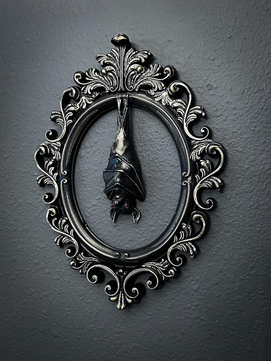 Gothic Framed Hanging Bat Wall Decor - Etsy