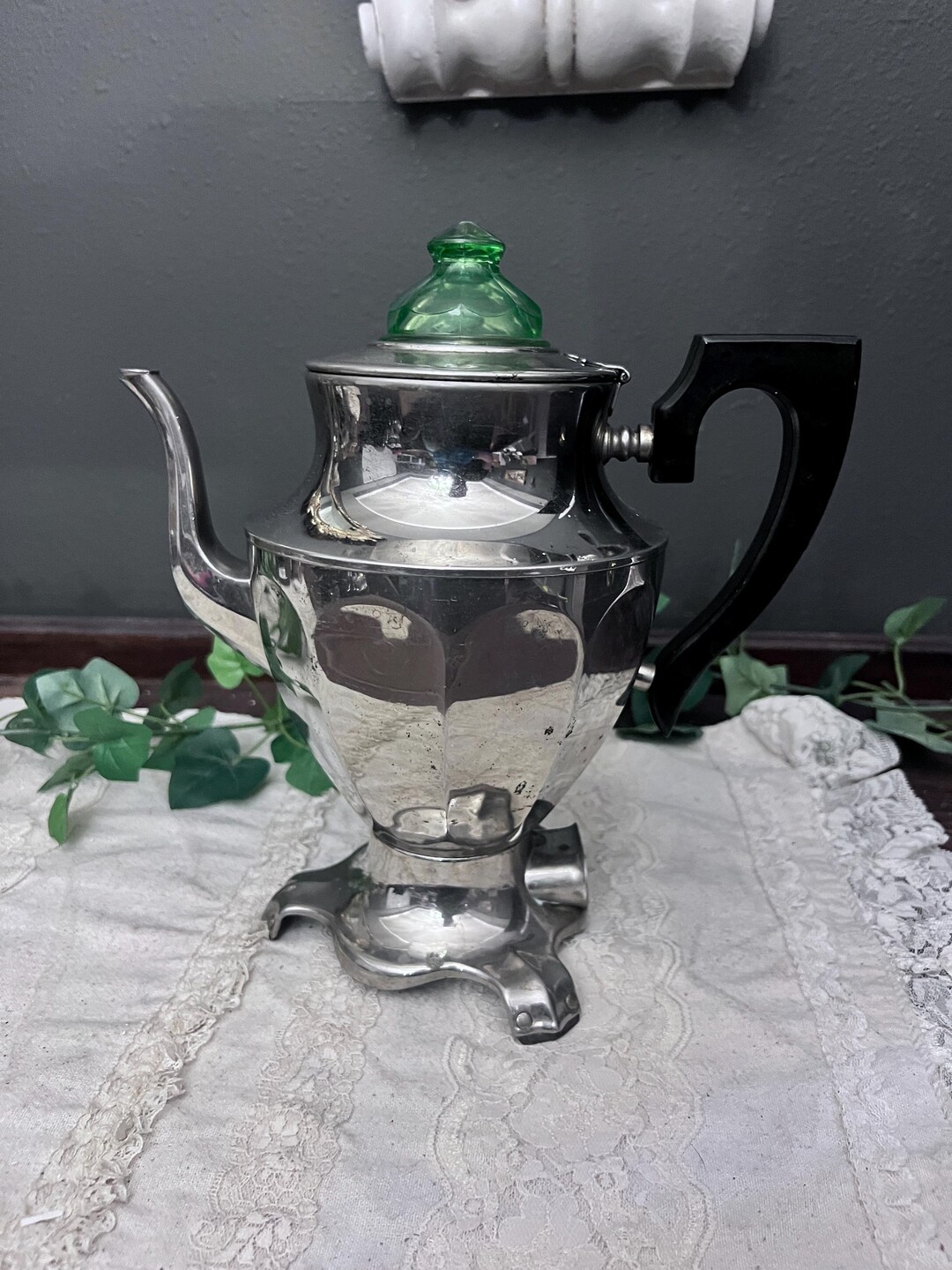 Vintage Hotpoint Electric Coffee Percolator W/ Uranium Glass Top 2062 ...