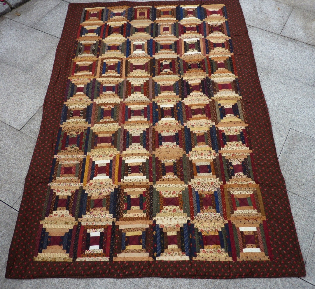 Quilt, Courthouse Steps, Log Cabin, Patchwork - Etsy