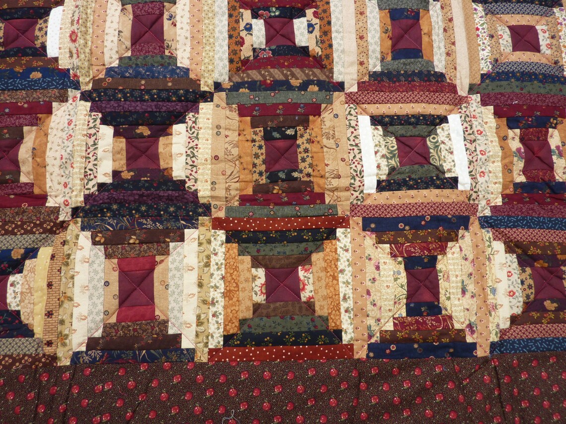 Quilt, Courthouse Steps, Log Cabin, Patchwork - Etsy