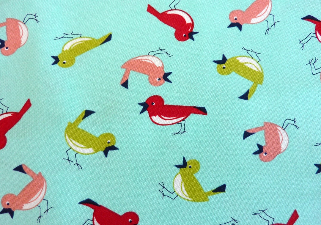 Vintage Picnic Birds Patchwork 0.5 Meter Cotton Fabric From MODA - Etsy