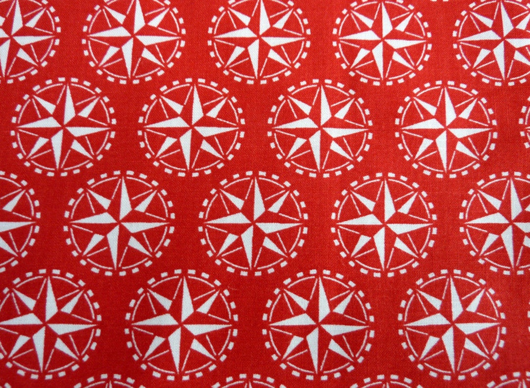 Maritim, Compass, Water Lily, Nautical, Patchwork, Anchor, 0.5 Meters ...