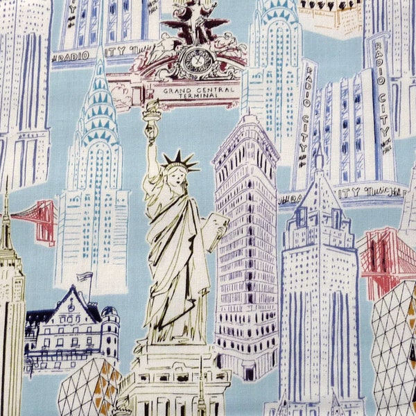 New York City Fabric by the Yard - Etsy