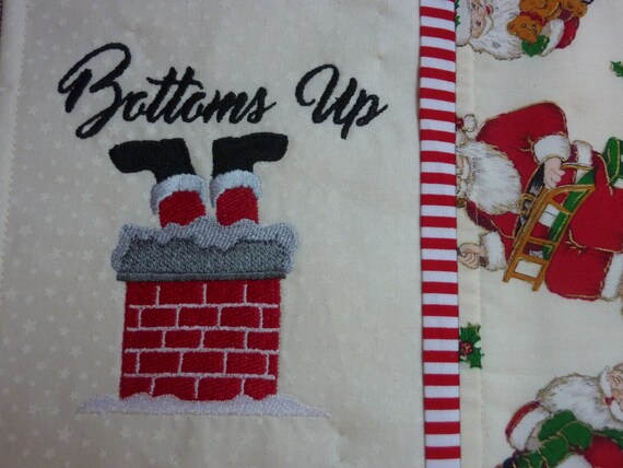 Placemat Christmas Mug Rug Advent Season Placemat Santa - Etsy