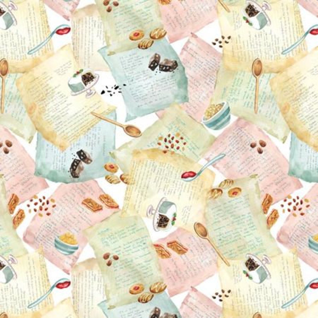 Baked With Love 0.5 Meter Cotton Fabric by Michael Miller Cakes Cakes ...