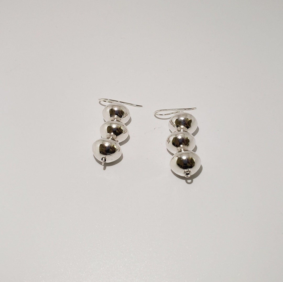 Sterling Silver Bell Native Design Dangle Earrings Crystal Haley - Etsy