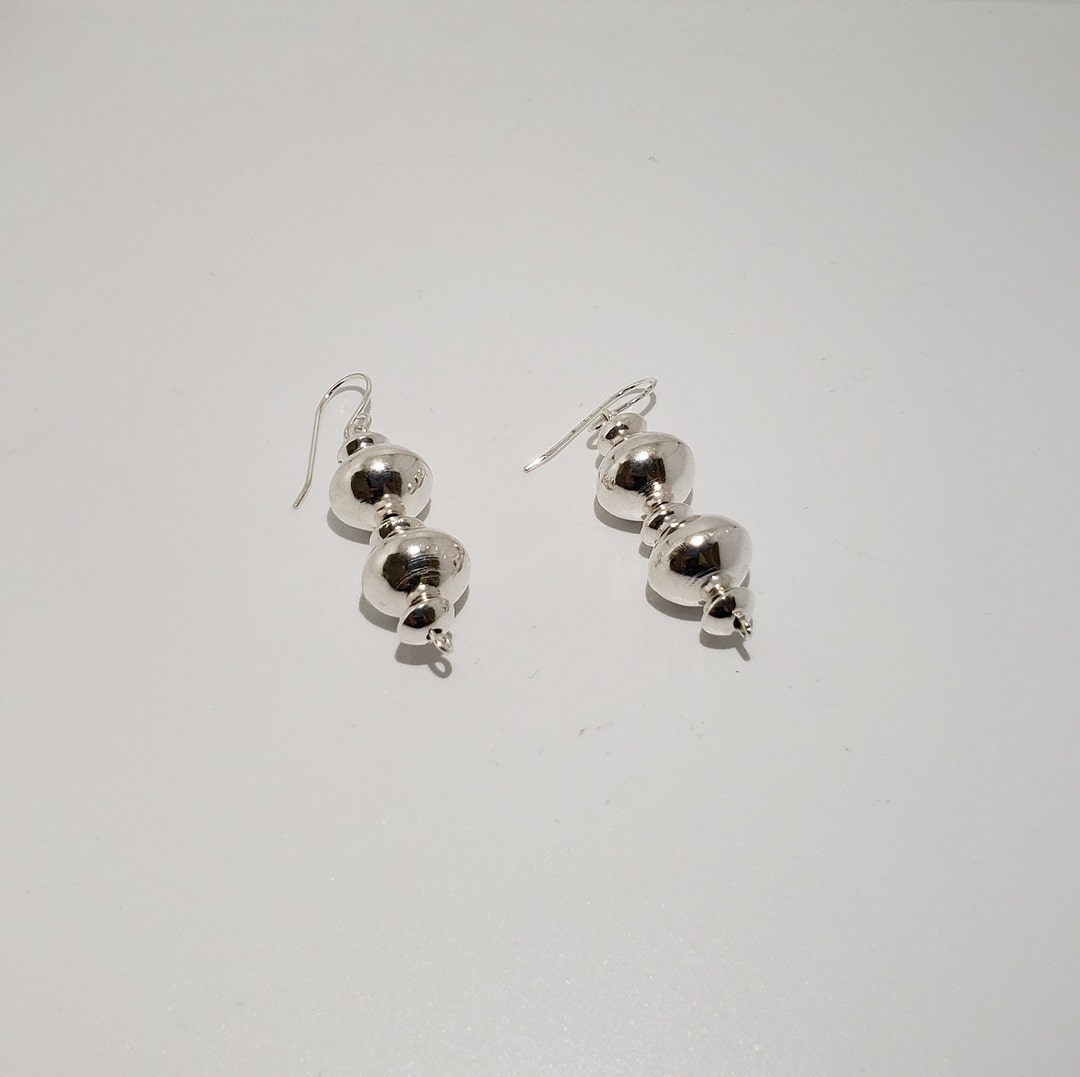 Sterling Silver Bell Native Design Dangle Earrings Crystal Haley - Etsy