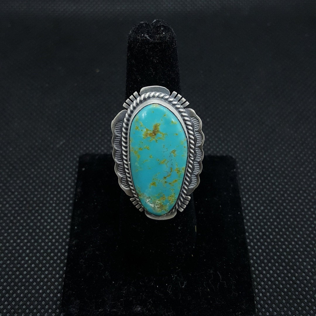 Silver Handmade Navajo Kingsman Turquoise Ring Sterling Silver - Etsy