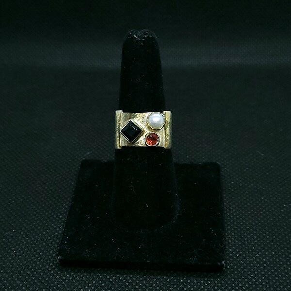 Mens Ring Garnet Onyx - Etsy