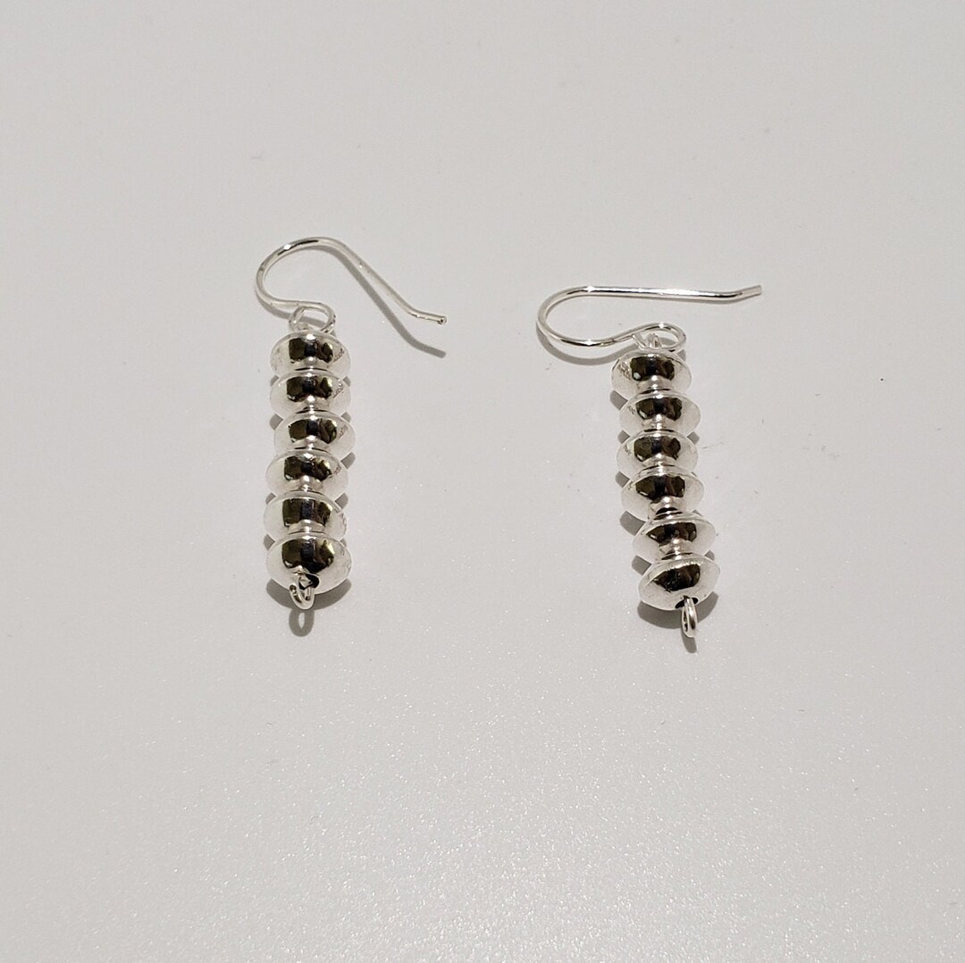 Sterling Silver Bell Native Design Dangle Earrings Crystal Haley - Etsy