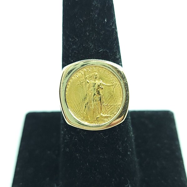 14k Gold Liberty Ring - Etsy