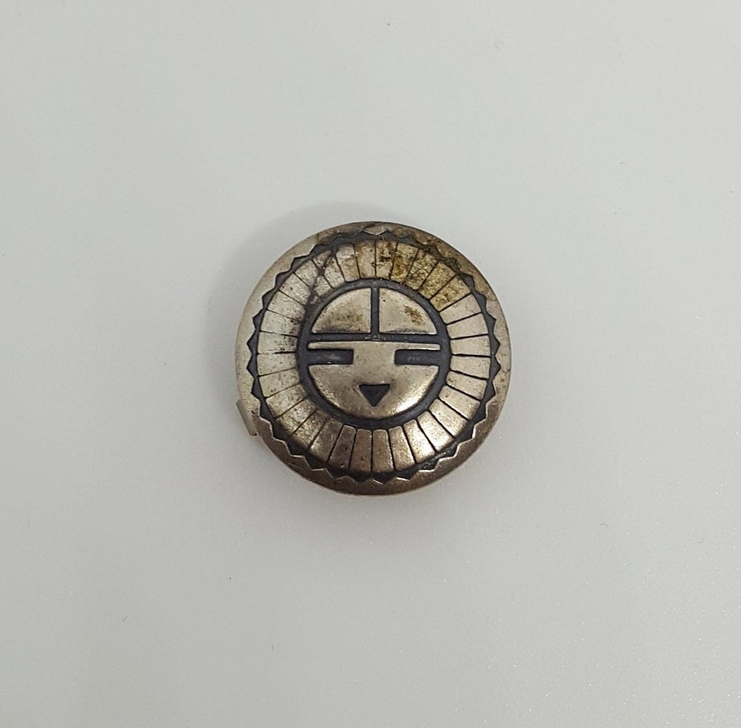 Silver Vintage Zuni Sun Face Button Covers Sterling Silver - Etsy