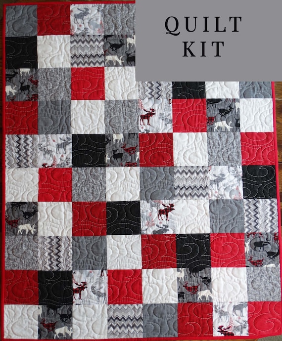 Woodland Baby Quilt Kit Pre-cut Quilt Fabric Squares Charm - Etsy