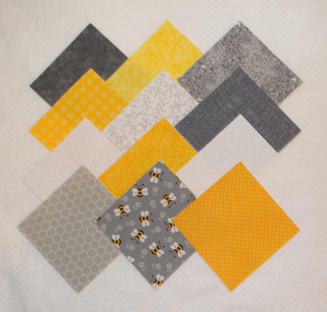 Bees Baby or Lap Quilt Kit, Pre-cut Quilt Fabric Squares, Charm Pack ...