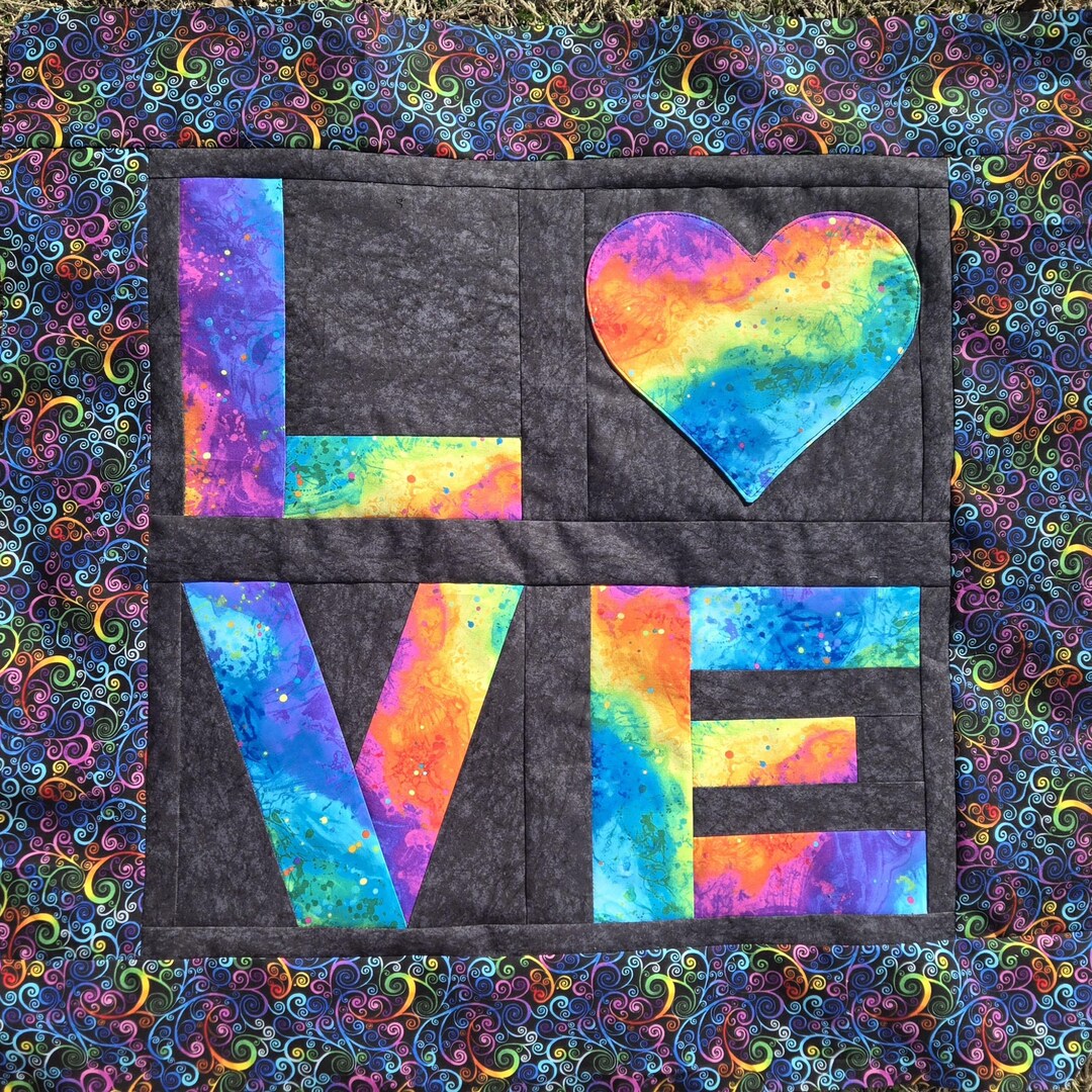 Love Quilt Pattern L O V E Quilt Blocks Valentine's Day Traditional ...