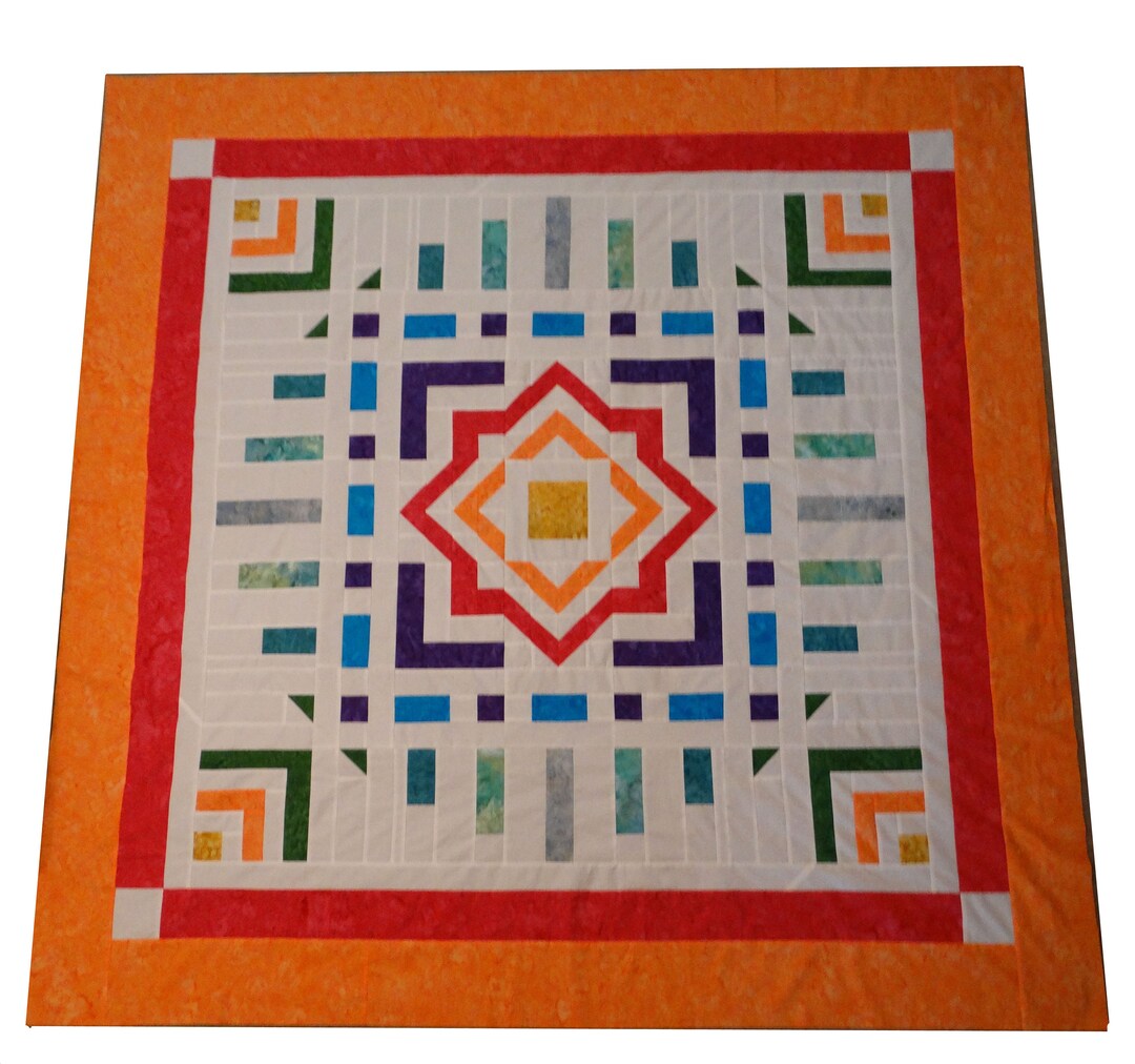 Rising Star Quilt Pattern 2 Sizes Lap and Queen Size Quilt Pattern ...