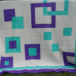Seriously Squared up Quilt Pattern King Size Plus 4 Mini Quilts - 4 Lap Quilt Patterns 5-in-1 ...