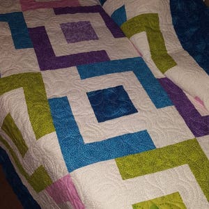 Easy Baby Quilt Pattern - Beginner Quilt Pattern - Jaded Chain Quilt ...