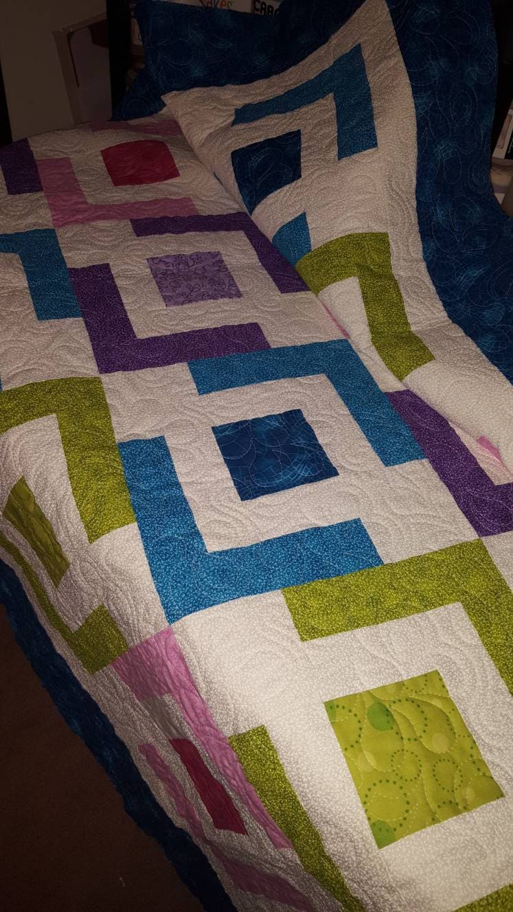 Easy Baby Quilt Pattern - Jaded Chain Quilt Pattern -PDF Download ...