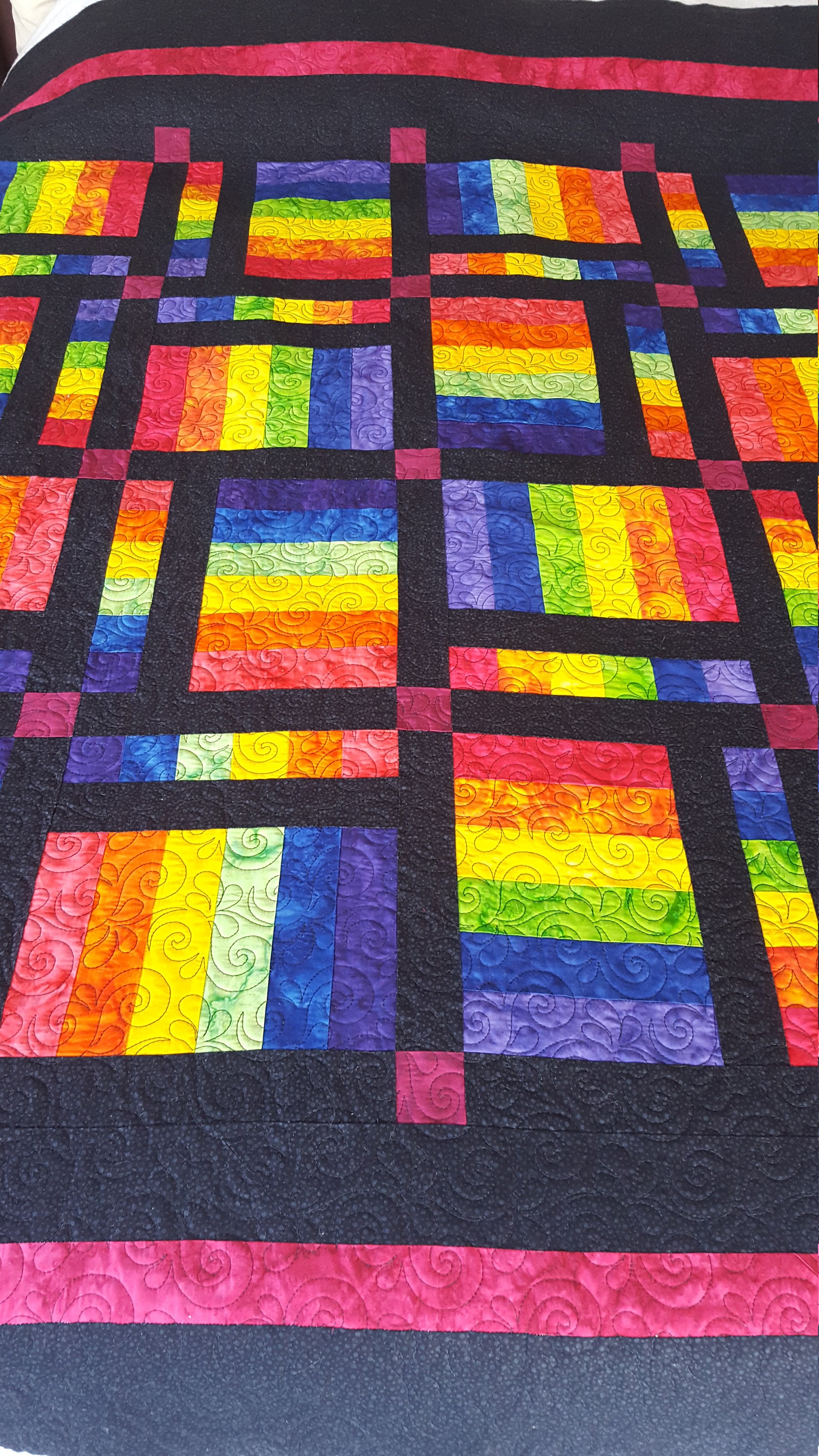 Unicorn Candy Quilt Pattern – Rainbow Jelly Roll Quilt (PDF Download ...