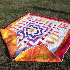 Rising Star Quilt Pattern 2 Sizes Lap and Queen Size Quilt Pattern ...