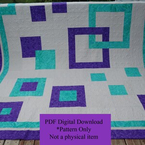Seriously Squared up Quilt Pattern King Size Plus 4 Mini Quilts - 4 Lap Quilt Patterns 5-in-1 ...