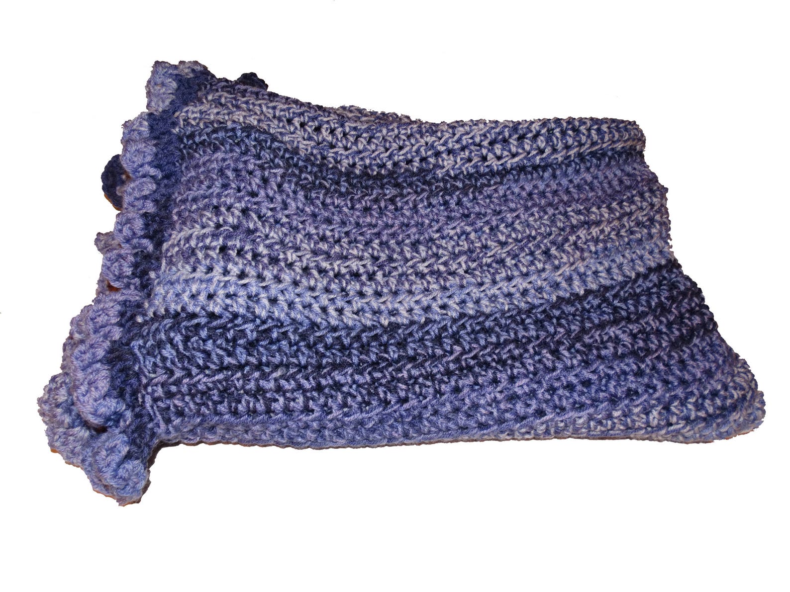 Crochet Ruffled Afghan Pattern – Marled Blanket, US Terms (PDF Download ...