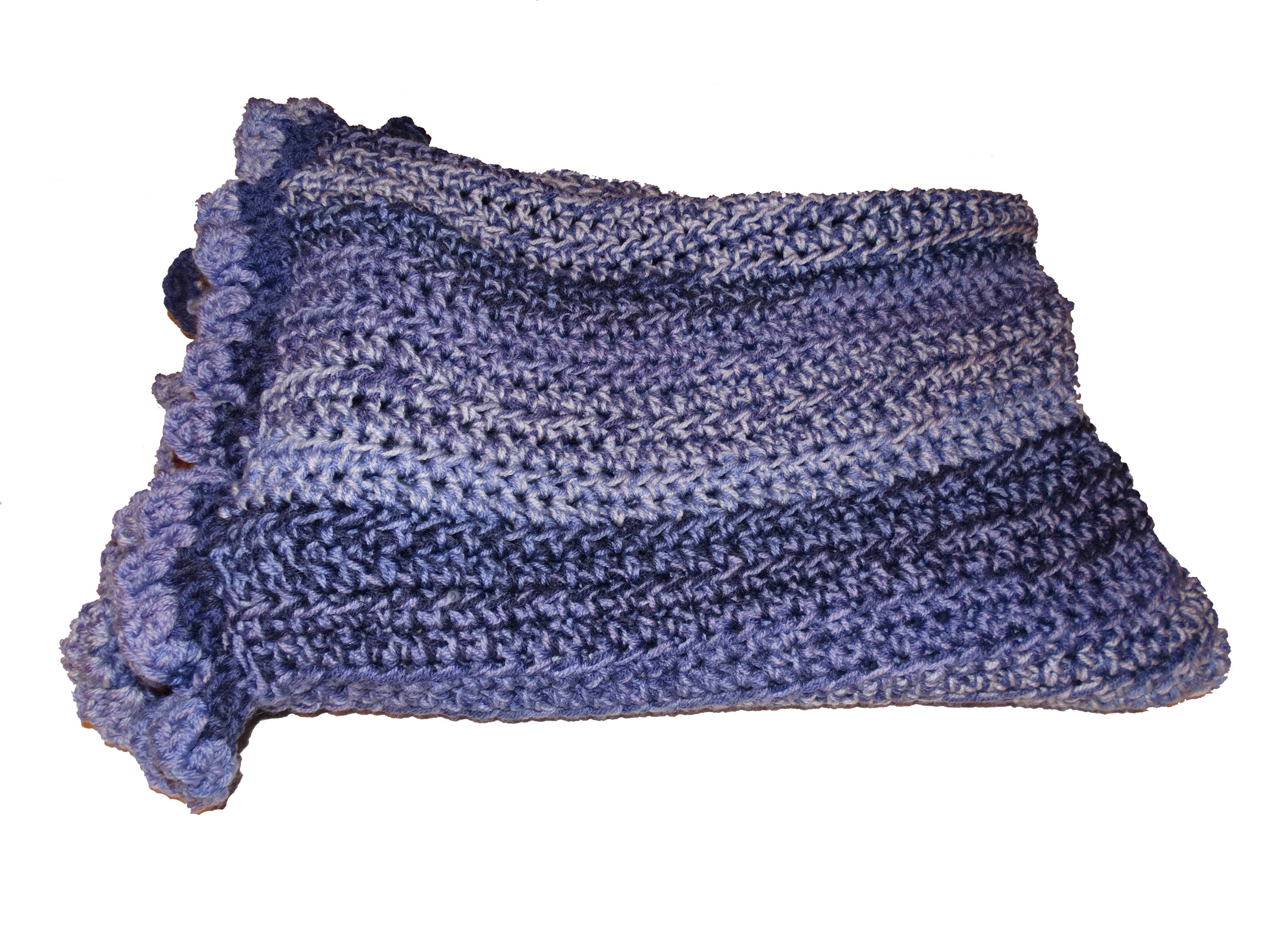 Crochet Ruffled Afghan Pattern – Marled Blanket, US Terms (PDF Download ...