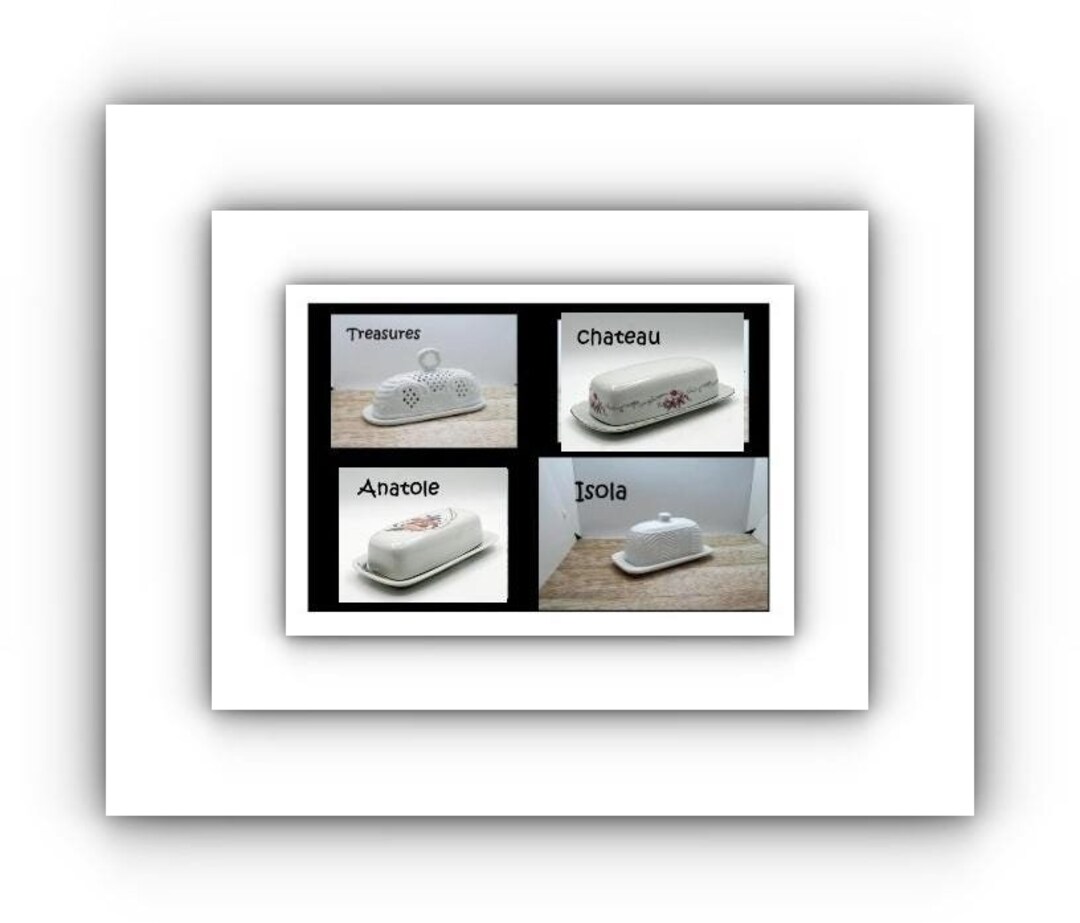 Mid Century Butter Dishes, Treasures Lattice Butter Dish, Isola Cucina ...
