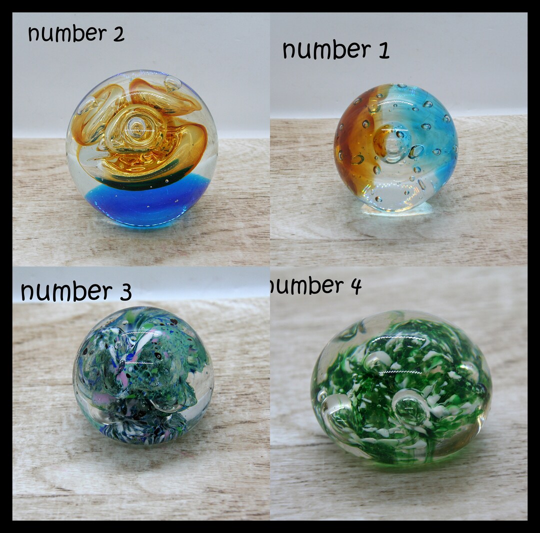 Vintage Art Glass Paperweight, Beautiful Art Glass Paperweight - Etsy