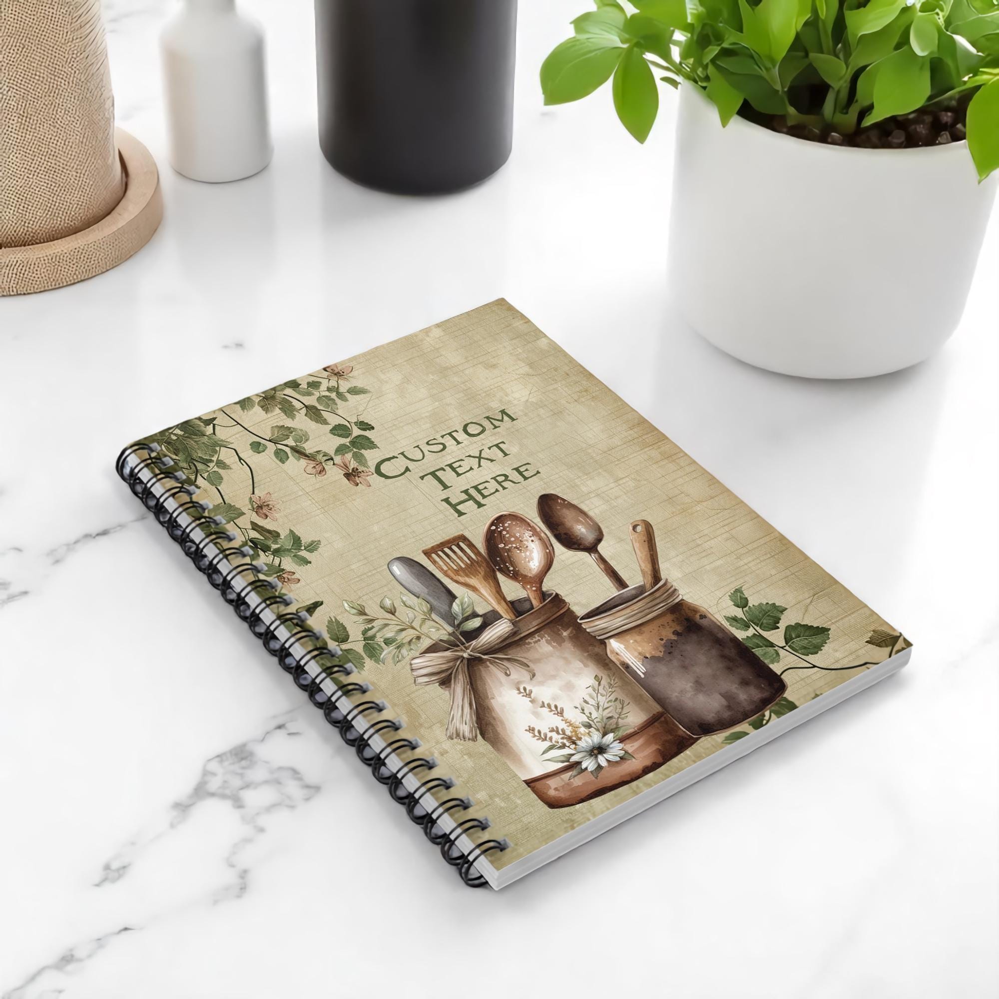 Recipe Book, Spiral Notebook, Custom Recipe Notebook, Meal Journal ...