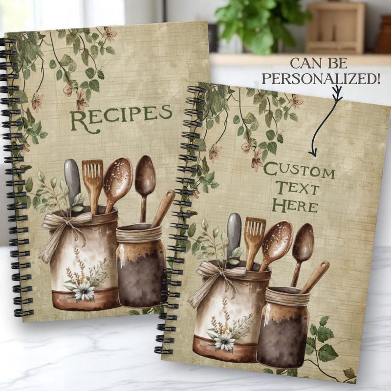 Spiral Floral Recipe Book - Etsy