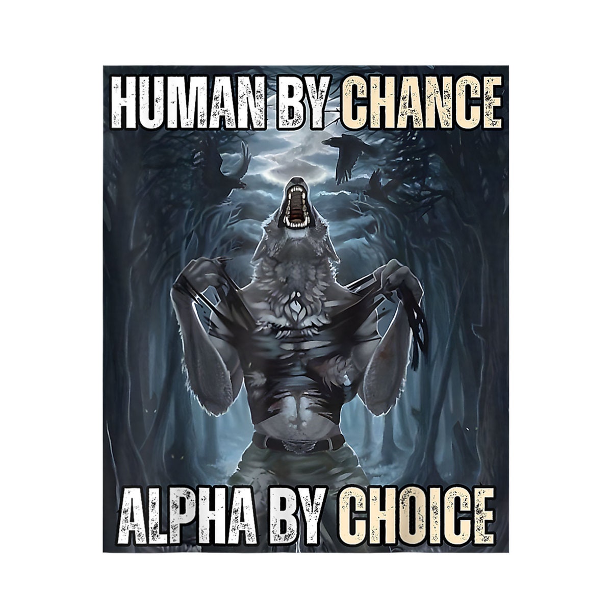 Funny Human by Chance Alpha by Choice PNG - Etsy