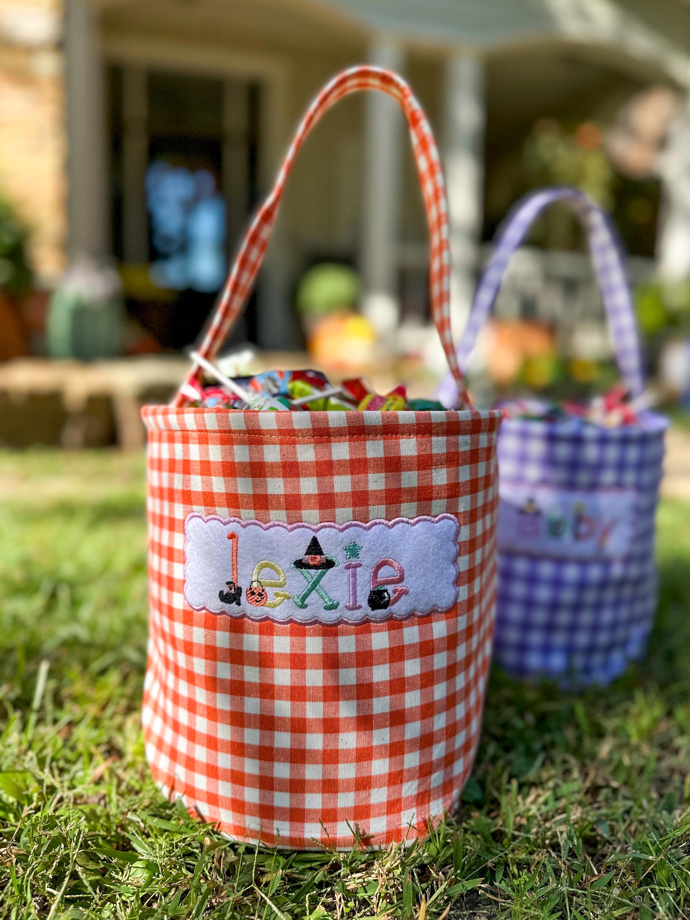 Custom Trick-or-treat Basket X Monogrammed Halloween Personalized ...