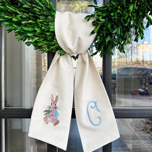 Peter Rabbit Easter Classic Monogrammed Wreath Sash X Custom ...