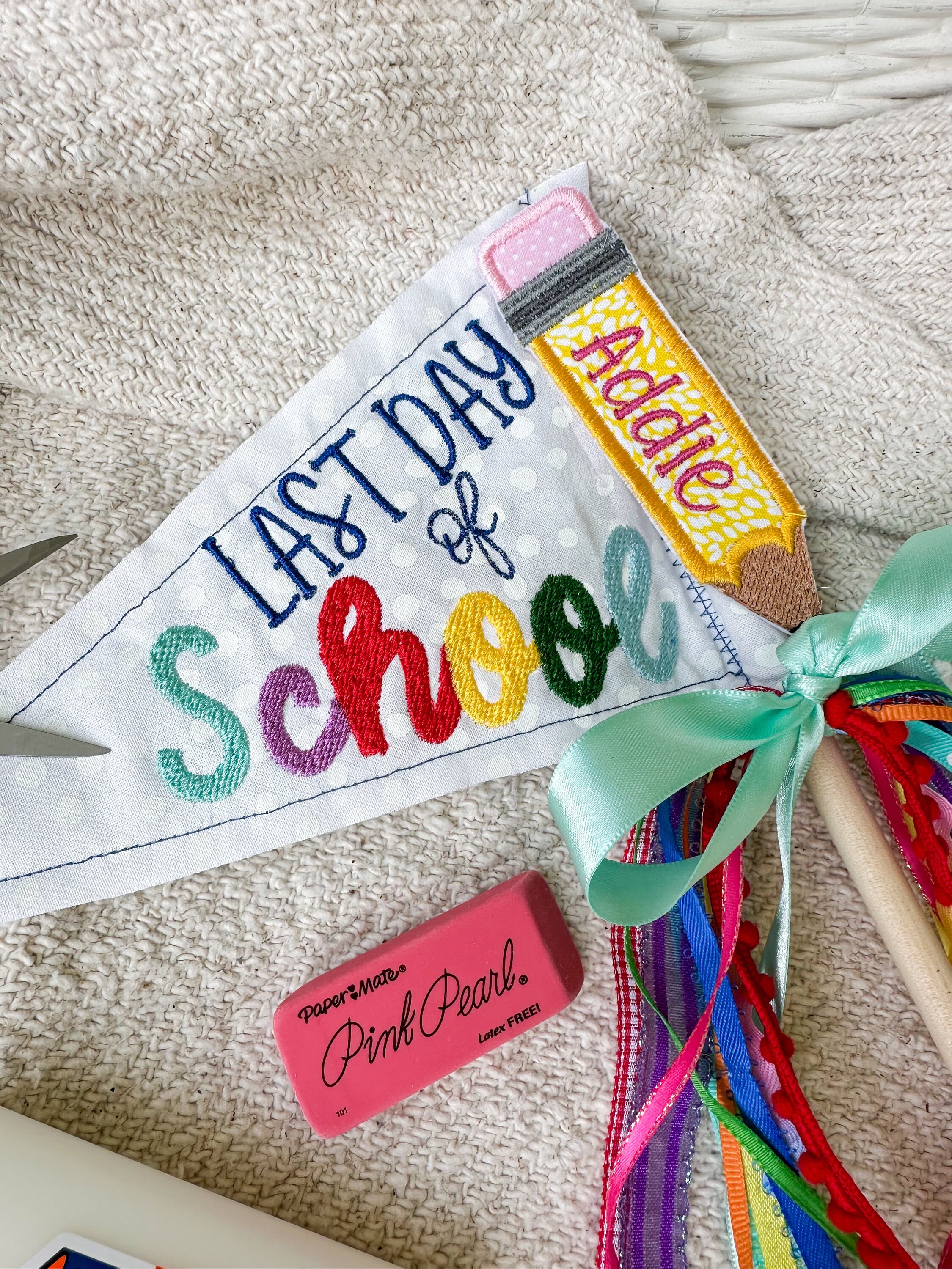 Reversible First Day of School Pennant Flag X Last Day of School X ...